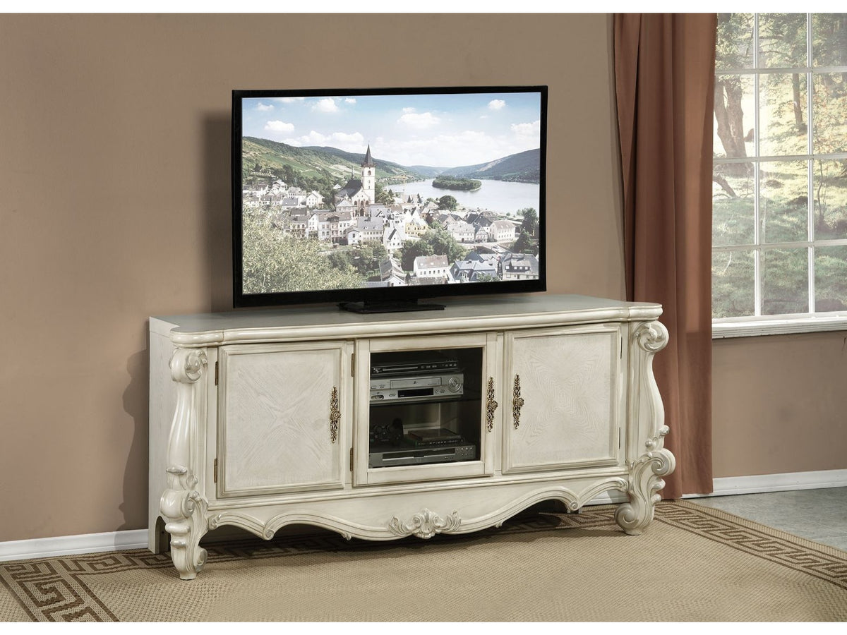 ACME Versailles Bone White TV Stand | Ornate Home