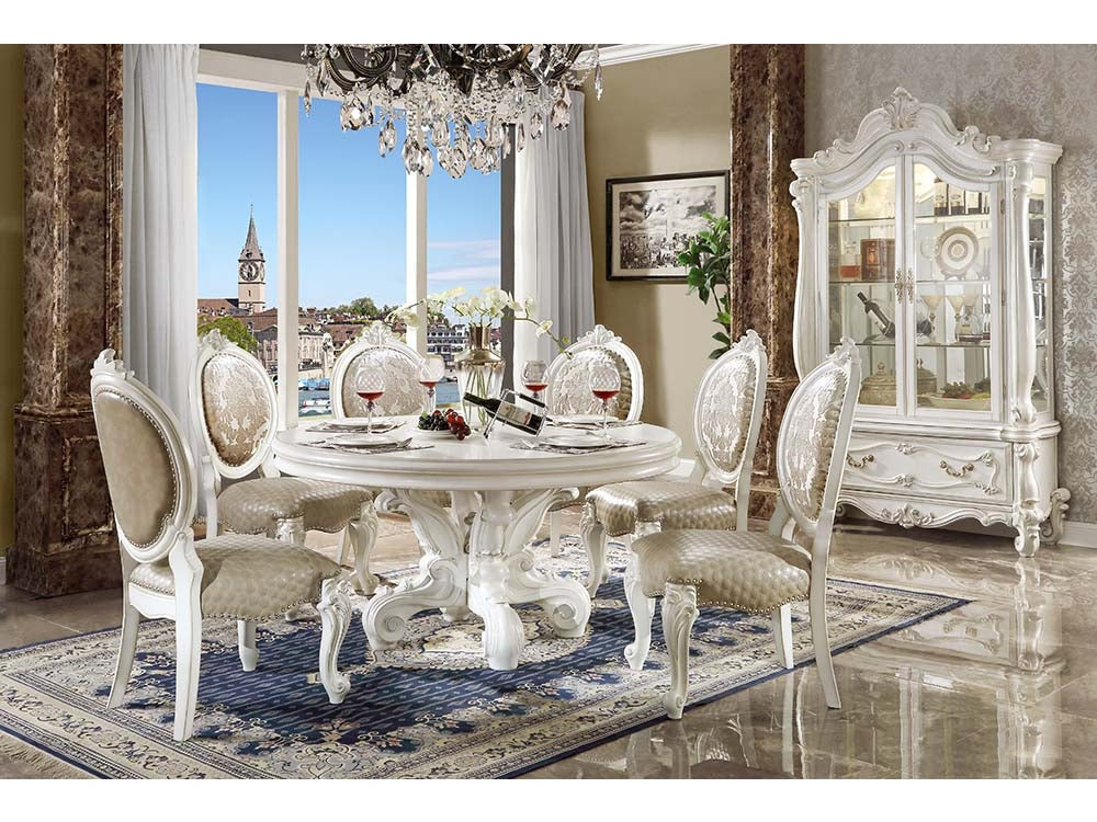 ACME Versailles White Dining Table | Ornate Home