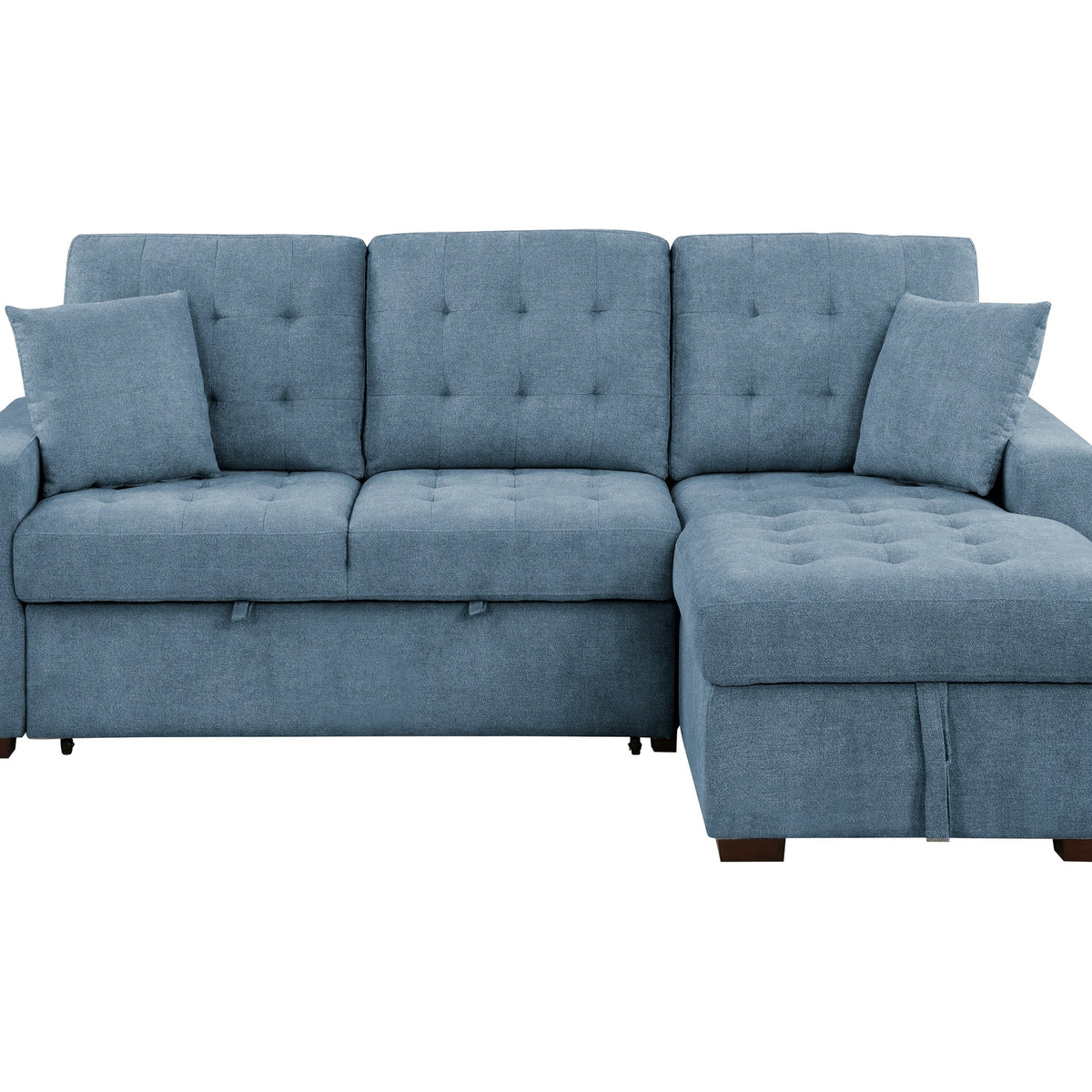 Homelegance Waitsfield Blue 2-Piece Sectional with Right Chaise ...