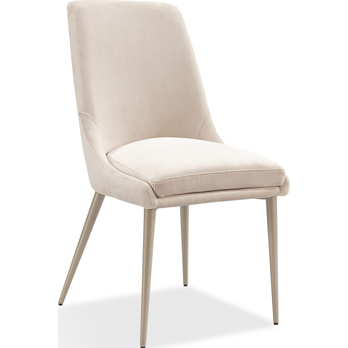 Modus Winston Cream/Champagne Upholstered Metal Leg Dining Chair