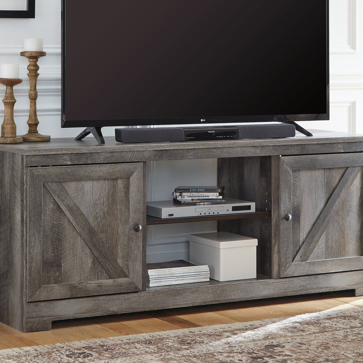 Ashley Furniture Wynnlow Gray 63" TV Stand w/Fireplace Option (Online ...