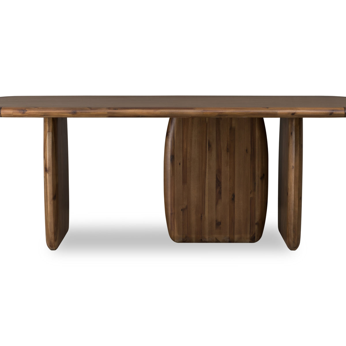 Modus Furniture Xolani Rectangular Acacia Wood Pedestal Table in Impala ...