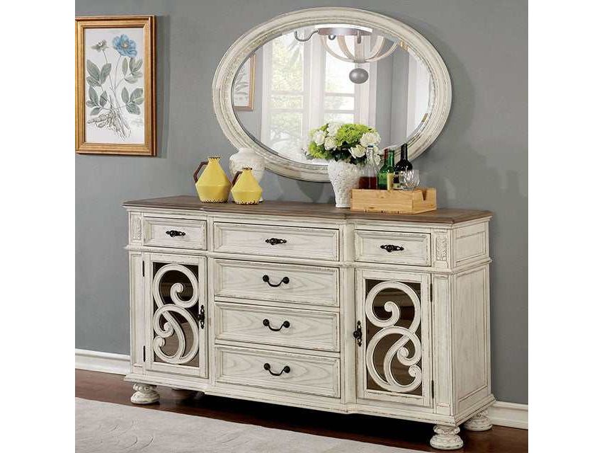 Furniture of America Arcadia Antique White Server | Ornate Home