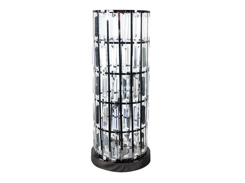 Crown Mark Column Black Nickel Table Lamp | Ornate Home