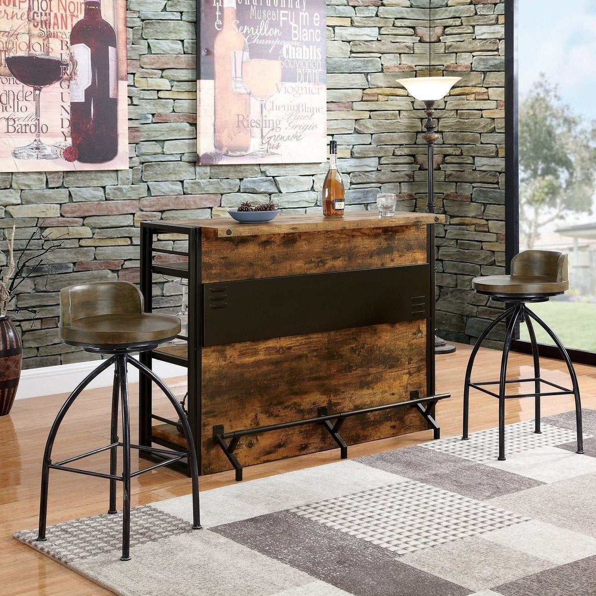 Coaster Edna Antique Nutmeg Bar Unit | Ornate Home