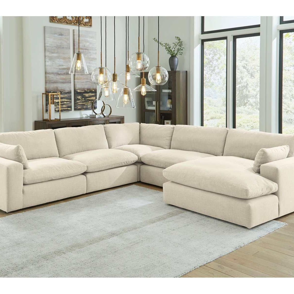 Ashley Furniture Elyza Linen Modular Sectional Units | Ornate Home