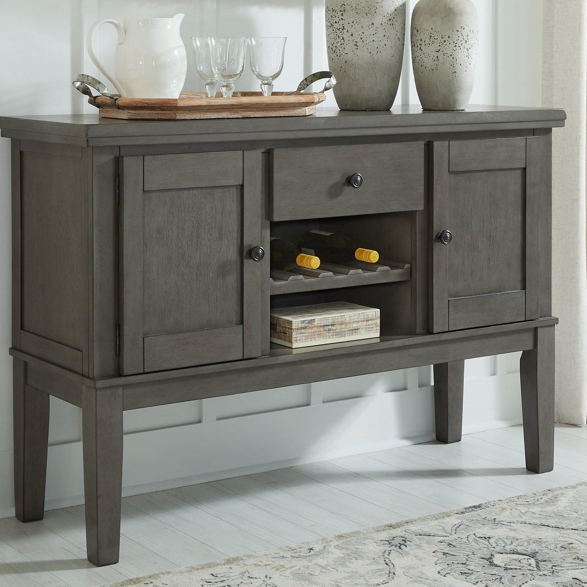Ashley Furniture Hallanden Gray Dining Server | Ornate Home