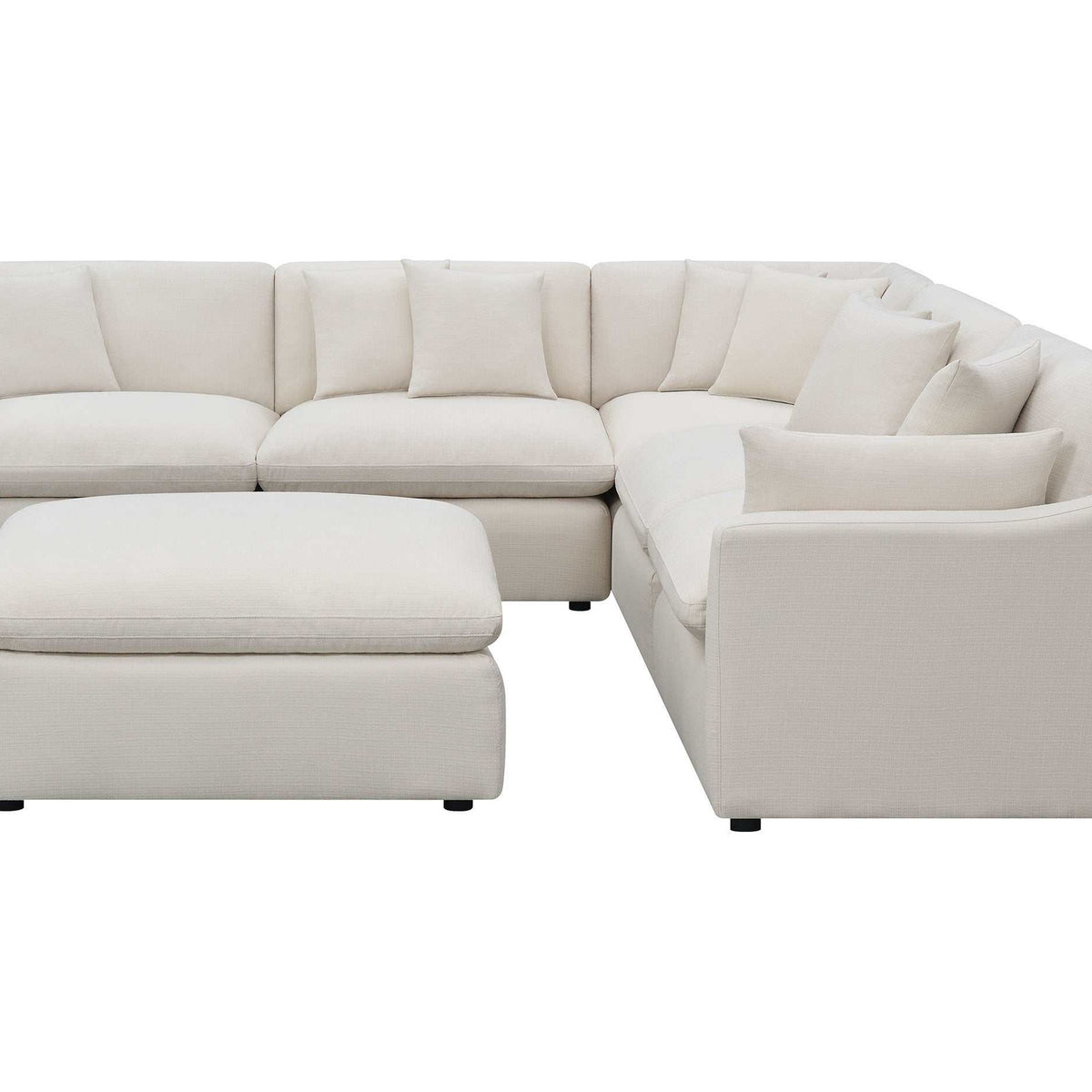 Coaster Hobson Ivory 6 Pc Sectional | Ornate Home