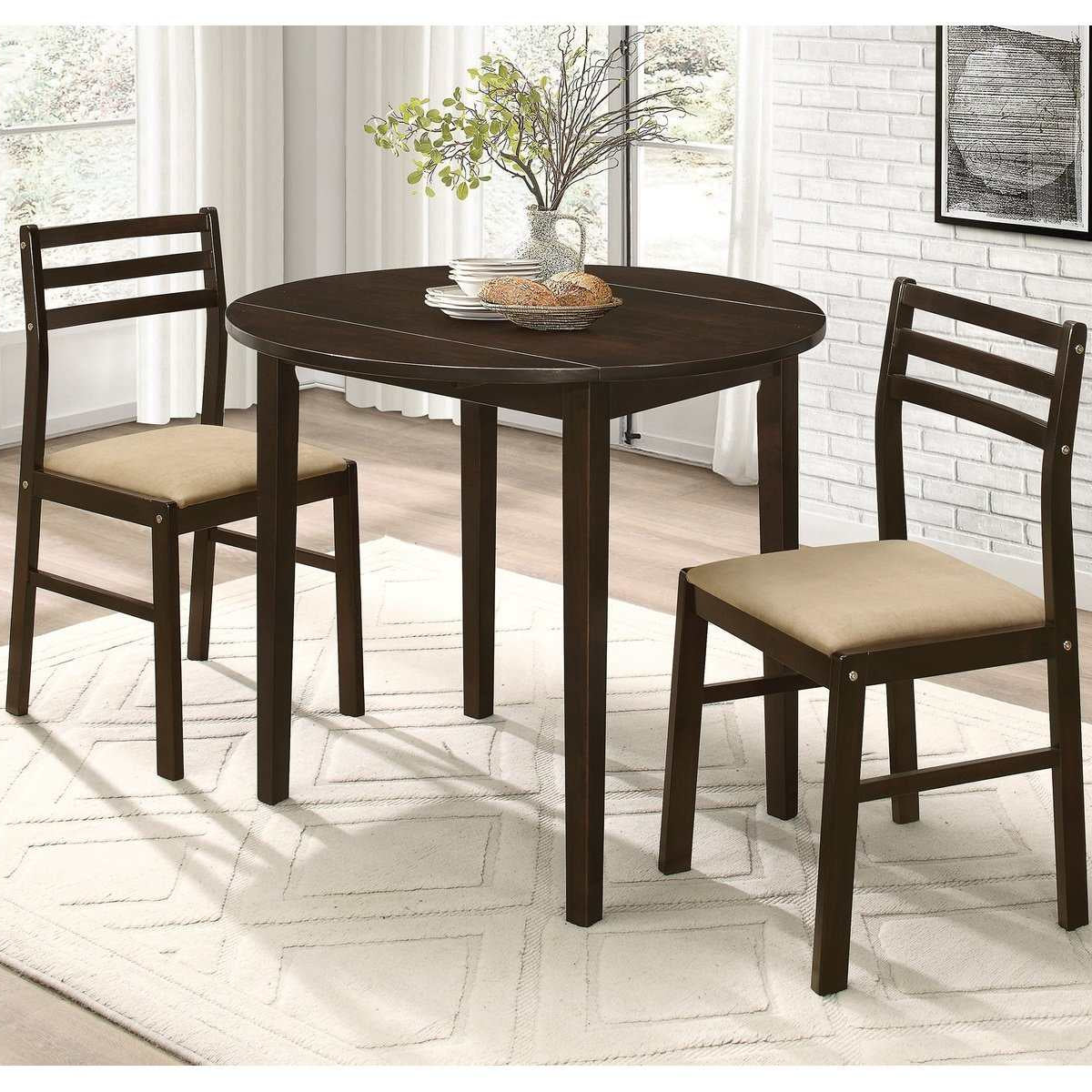 Coaster Kays Cappuccino 3pc Dining Set | Ornate Home