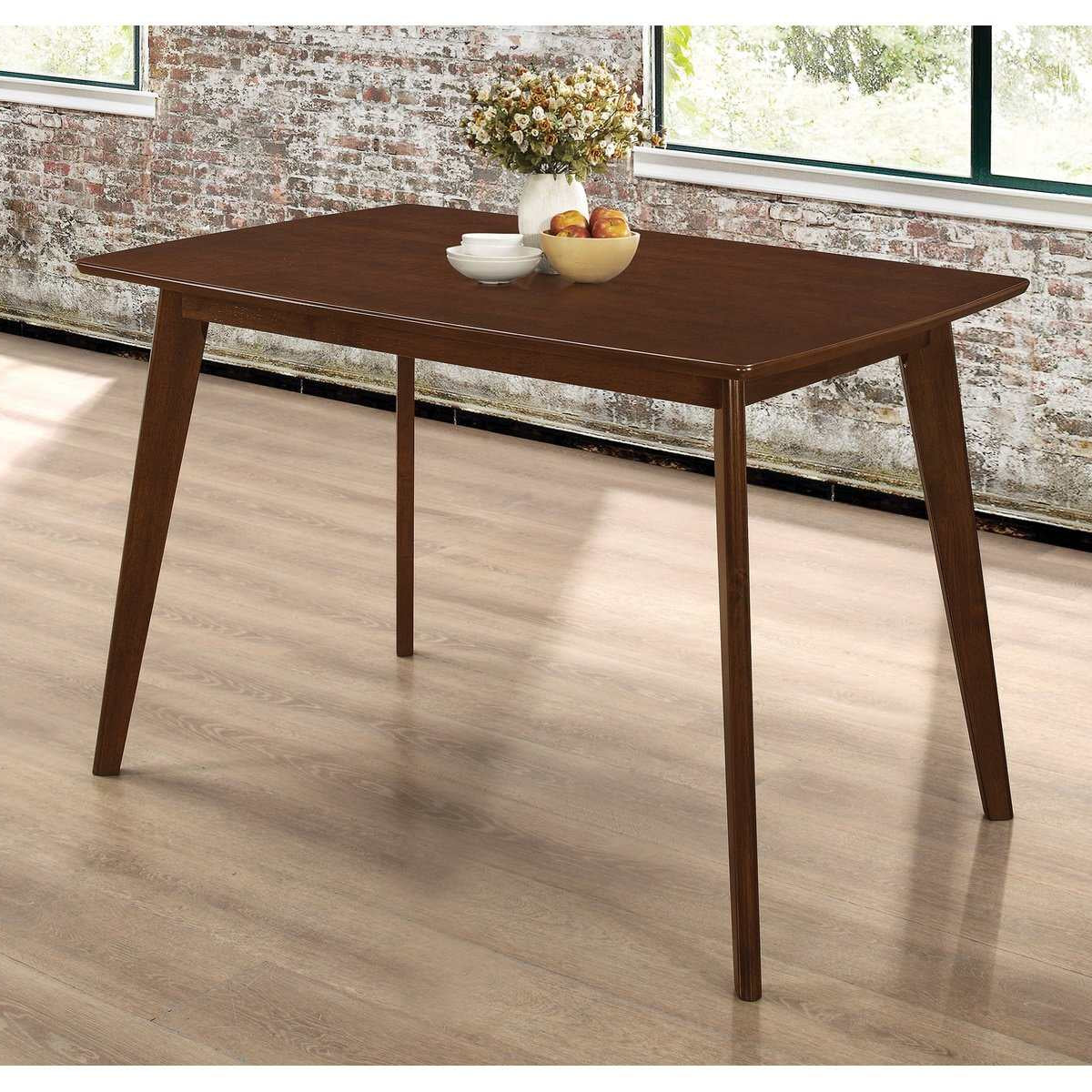 Kersey Chestnut Dining Table w/ Angled Legs | Ornate Home