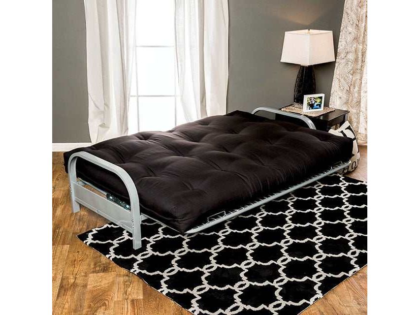 Furniture of America Knox Black 8" Black Futon Mattress w/ Innerspring ...