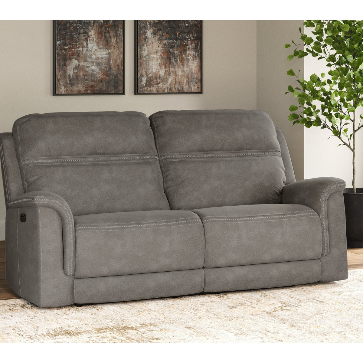 Ashley Furniture NextGen DuraPella Slate Power Reclining Sofa | Ornate Home