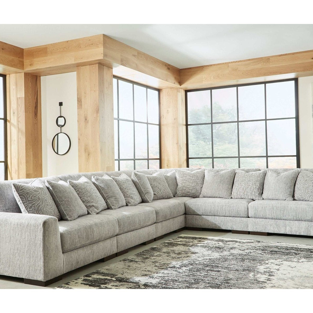 Ashley Furniture Regent Park Pewter 6pc Corner Sectional | Ornate Home