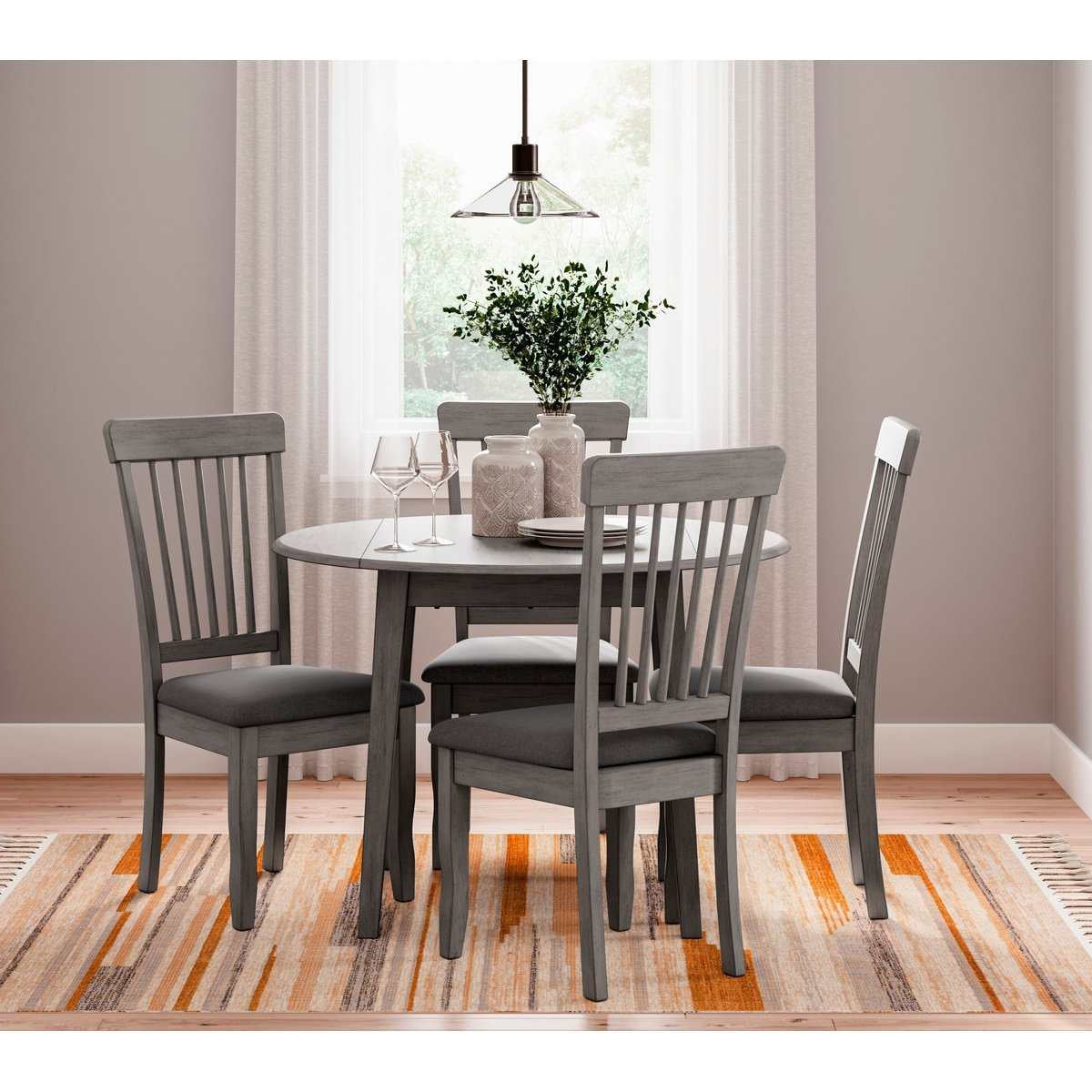Ashley Furniture Shullden Gray Dining Room Set / 5pc | Ornate Home
