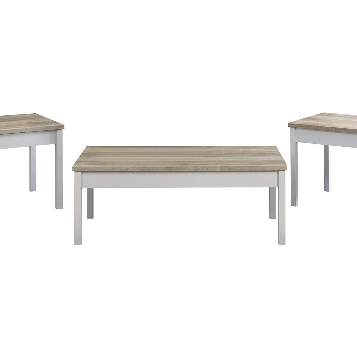 Coaster Stacie Antique Pine / White 3 Pc Coffee Table Set | Ornate Home