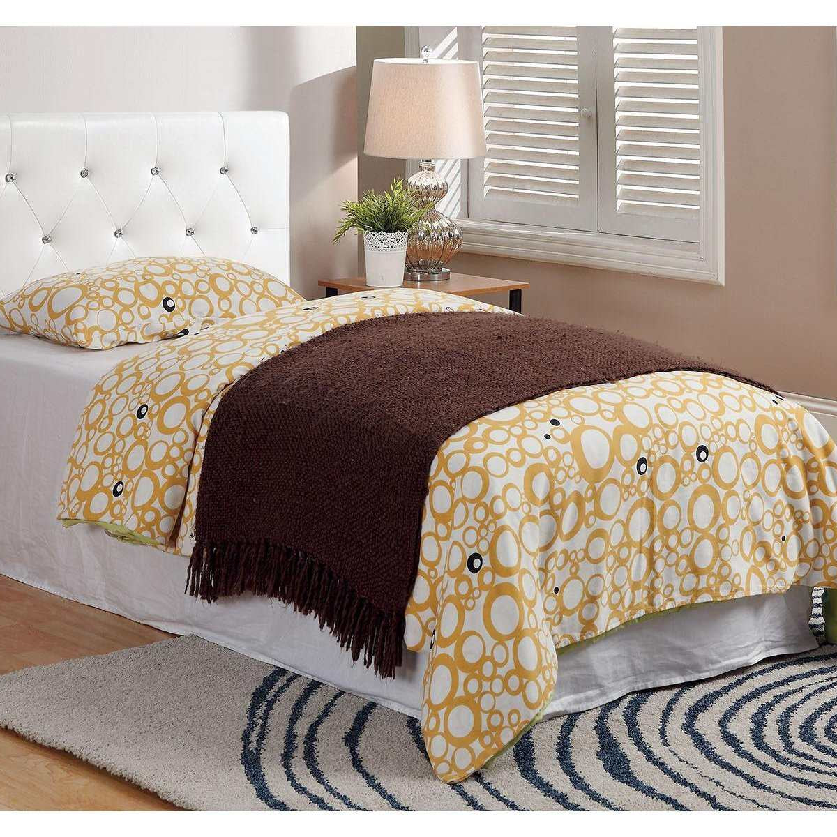 Furniture of America Velen White Twin Bed | Ornate Home