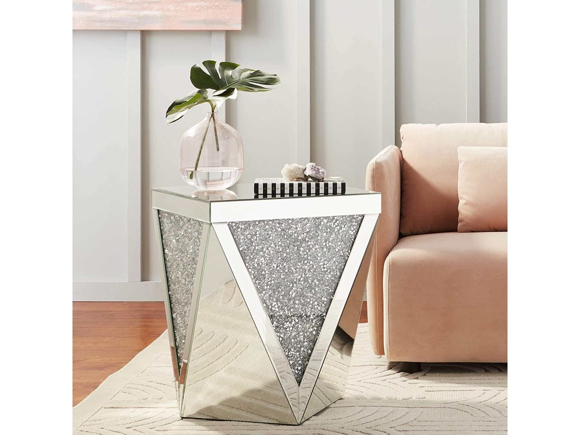 Noralie End Table - Square/Triangular Shape Ornate Furniture
